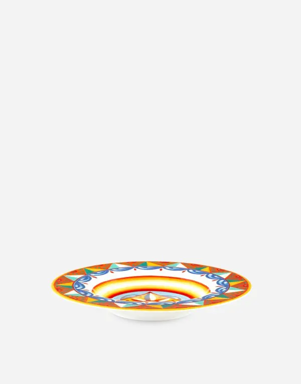 Dolce & Gabbana Set 2 Soup Plates In Fine Porcelain