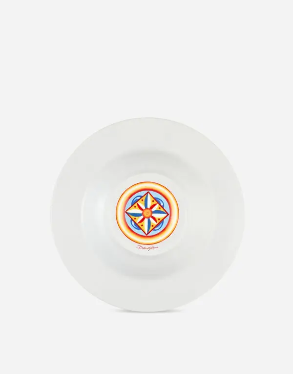 Dolce & Gabbana Set 2 Soup Plates In Fine Porcelain