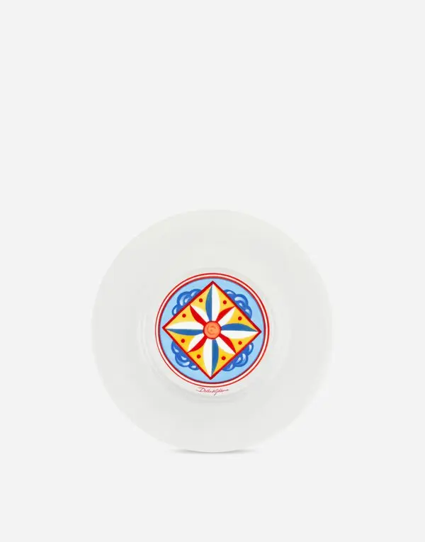 Dolce & Gabbana Set 2 Dessert Plates In Fine Porcelain