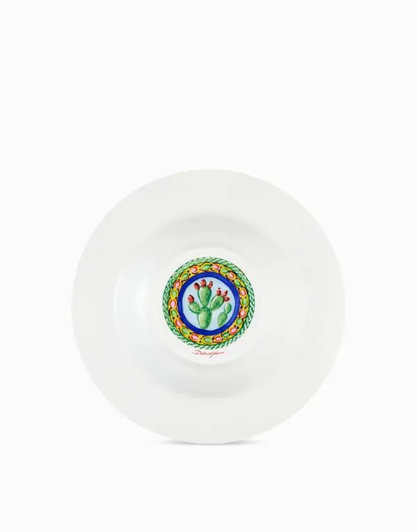 Dolce & Gabbana Set 2 Soup Plates In Fine Porcelain