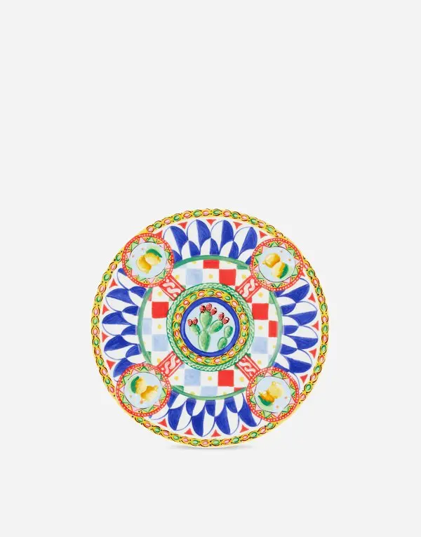 Dolce & Gabbana Set 2 Dessert Plates In Fine Porcelain - Multicolor