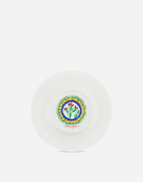 Dolce & Gabbana Set 2 Dessert Plates In Fine Porcelain - Multicolor