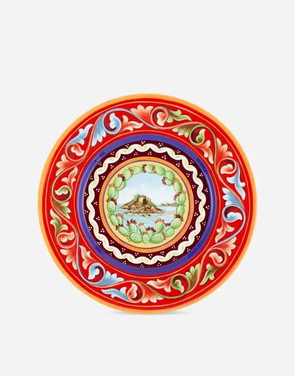 Dolce & Gabbana Set 2 Dinner Plates In Fine Porcelain