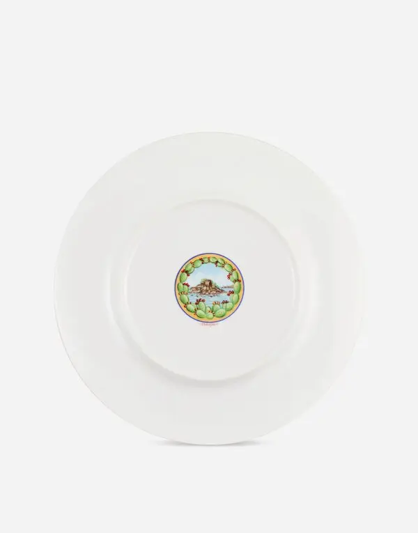 Dolce & Gabbana Set 2 Dinner Plates In Fine Porcelain