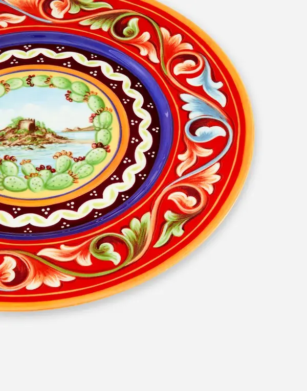 Dolce & Gabbana Set 2 Dinner Plates In Fine Porcelain