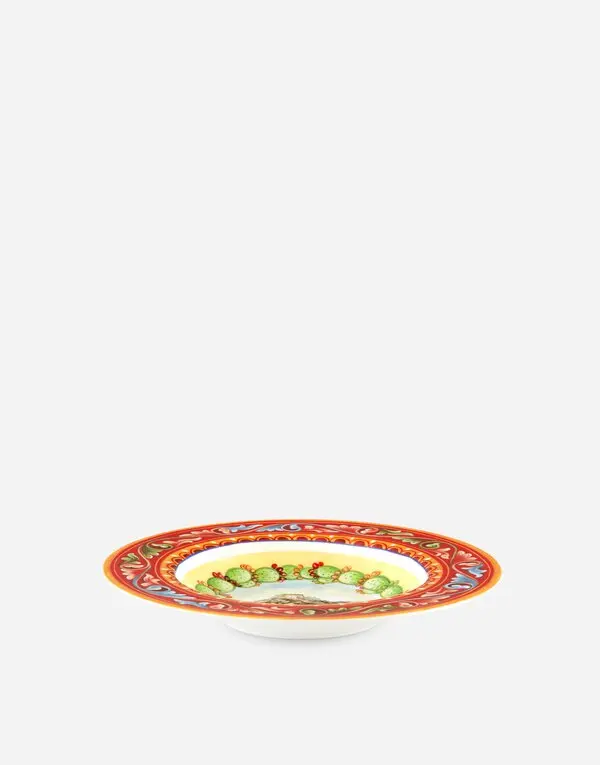 Dolce & Gabbana Set 2 Soup Plates In Fine Porcelain