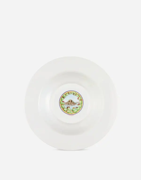 Dolce & Gabbana Set 2 Soup Plates In Fine Porcelain