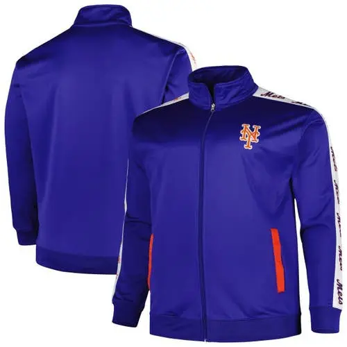 Profile New York Mets Big & Tall Tricot Track Full-zip Jacket