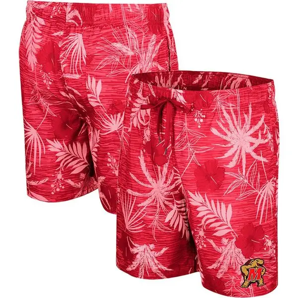COLOSSEUM Maryland Terrapins What Else Is New Swim Shorts - Red