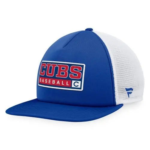 Majestic International White Chicago Cubs Foam Trucker Snapback Hat