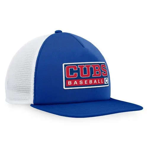 Majestic International White Chicago Cubs Foam Trucker Snapback Hat