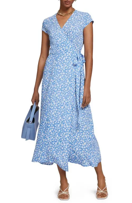 blue midi wrap dress Misty Wrap Midi Dress - Navy main image 0