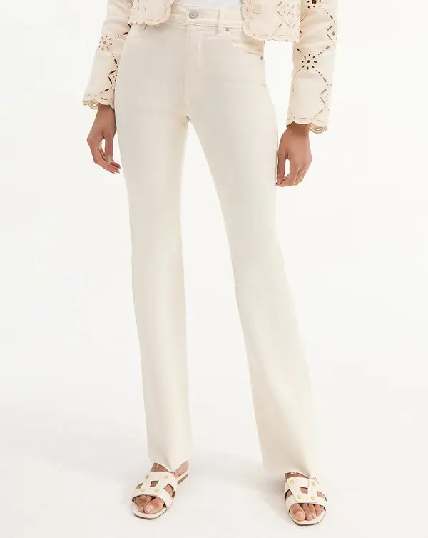 Veronica Beard Cameron Boot-cut Jeans With Raw Hem