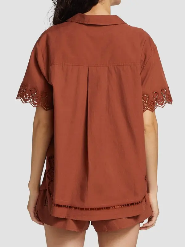 Tanya Taylor Taytum Cotton Button-front Top