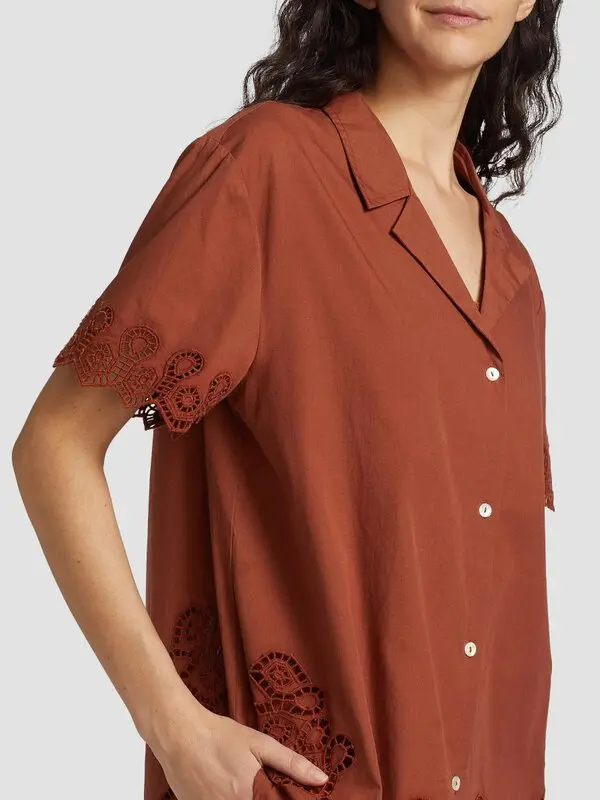 Tanya Taylor Taytum Cotton Button-front Top