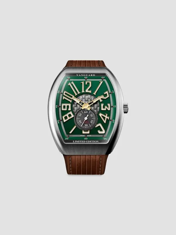 Franck Muller Colorado Grand Vanguard Titanium & Leather Watch - Green