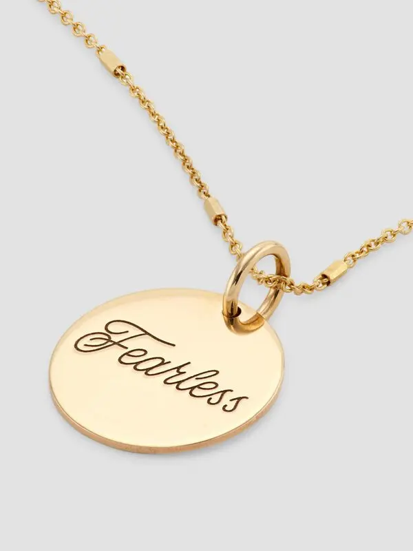 Zoe Chicco 14k Yellow "fearless" Pendant Necklace