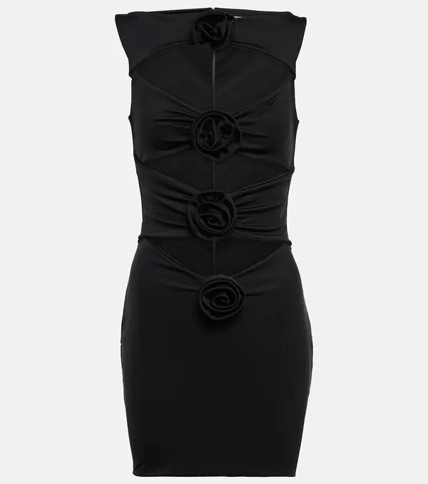 Giuseppe Di Morabito Corsage Cutout Crêpe Minidress - Black