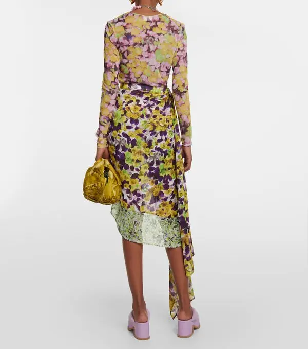 Dries Van Noten Printed Midi Skirt