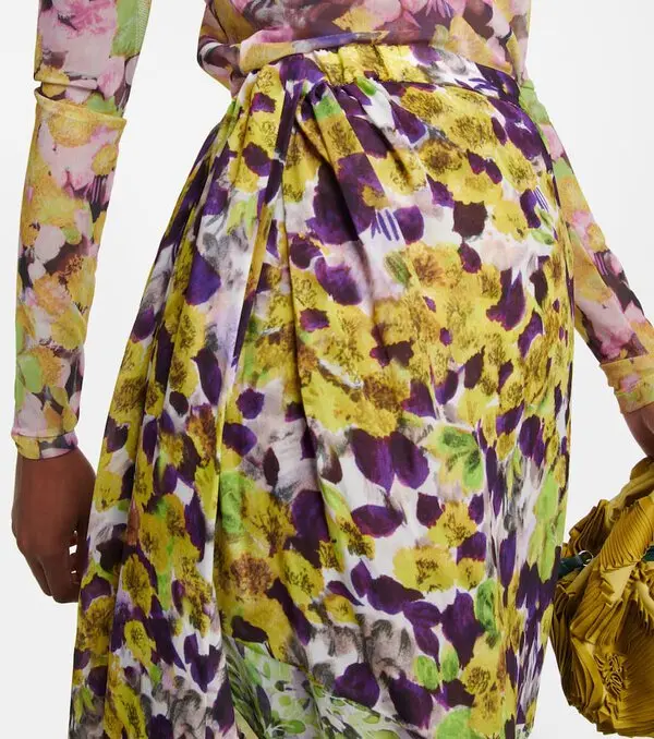 Dries Van Noten Printed Midi Skirt