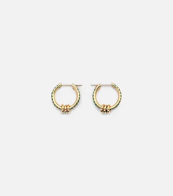 SPINELLI KILCOLLIN 18kt Yellow Emerald Hoop Earrings - Gold