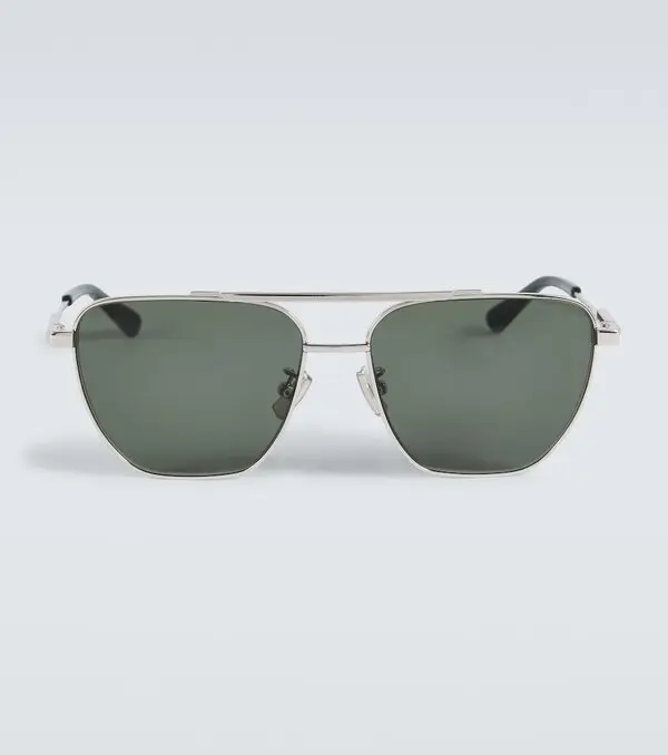 Bottega Veneta Metal-frame Sunglasses - Silver