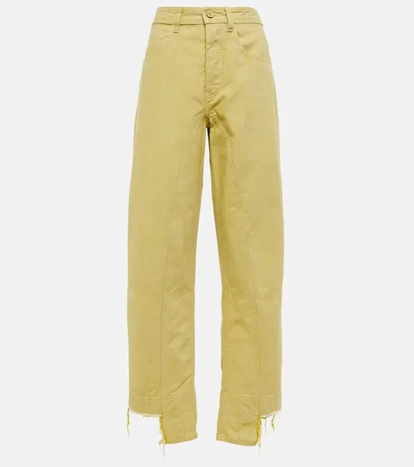 JIL SANDER High-rise Wide-leg Jeans - Yellow