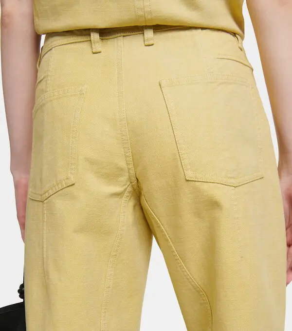 JIL SANDER High-rise Wide-leg Jeans - Yellow