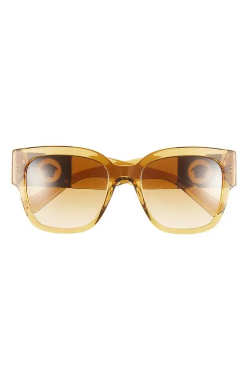 Versace 54mm Pillow Sunglasses - Transparent Honey/light Yellow Gradient Ochre