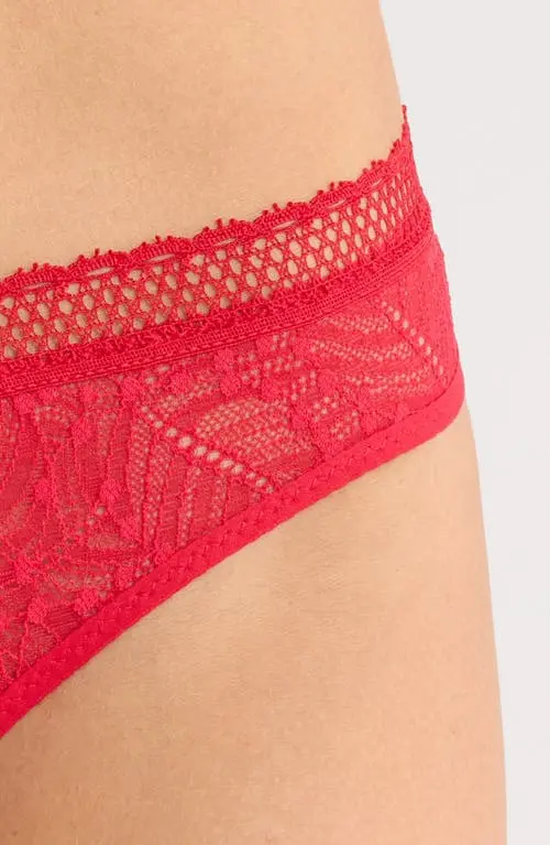 Simone Perele Comete Lace Tanga - Ruby