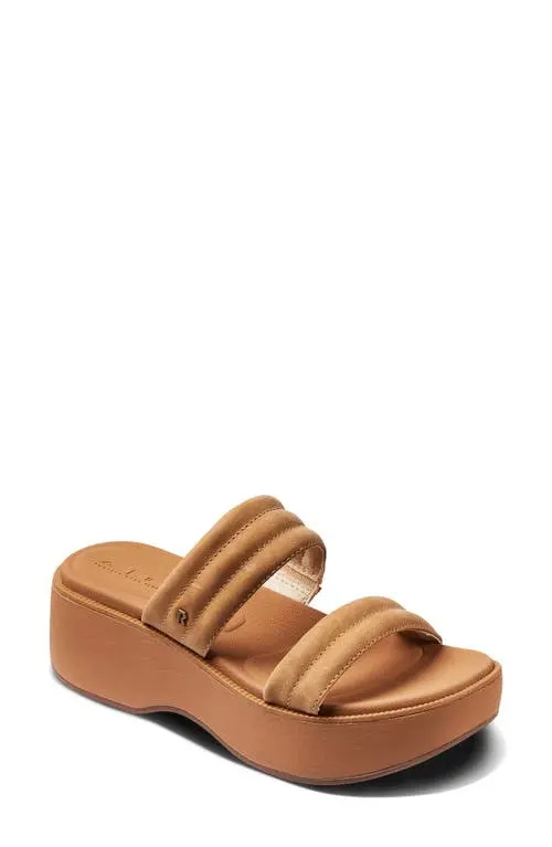 Reef Lofty Lux Hi Platform Slide Sandal - Natural