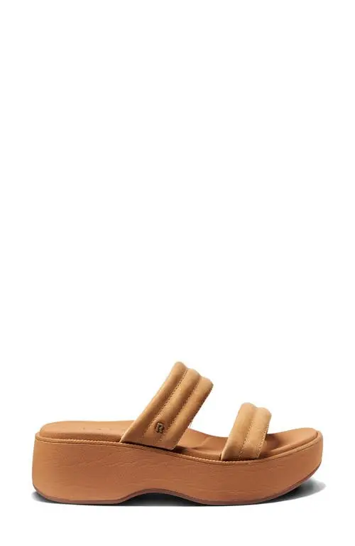 Reef Lofty Lux Hi Platform Slide Sandal - Natural