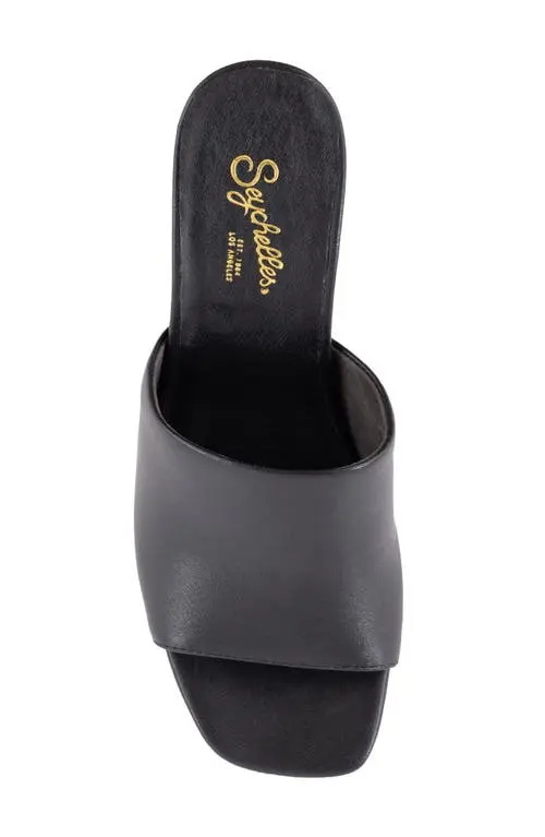 Seychelles Adapt Block-Heel Sandal Black Editorialist
