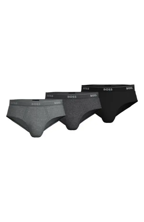 BOSS 3-pack Assorted Classic Cotton Briefs - Open Grey