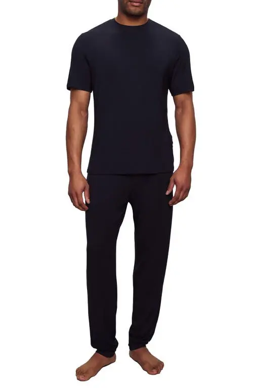Eberjey Henry Stretch Tencel® Modal Short Sleeve Pajamas - Black