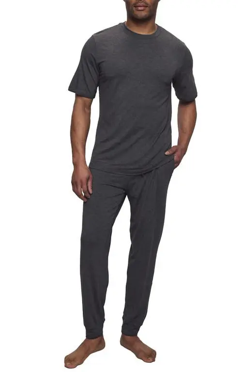 Eberjey Henry Stretch Tencel® Modal Short Sleeve Pajamas - Charcoal Heather