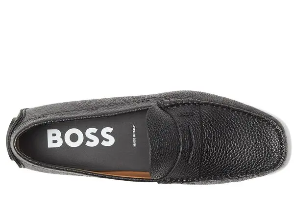 BOSS Grain Leather Moccasins