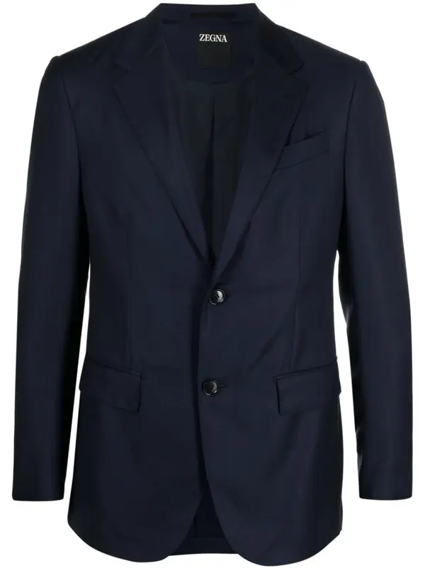 Zegna Notched-lapels Wool Blazer