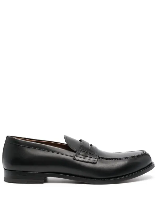 Buy Fratelli Rossetti Penny Leather Loafers - Black At 13  display picture 2