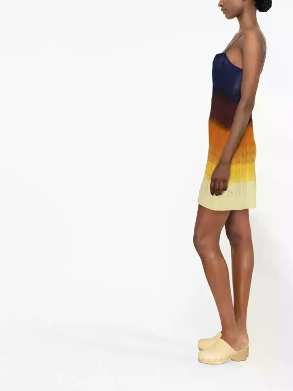 Etro Ombré Cable Knit Mini Dress - Blue