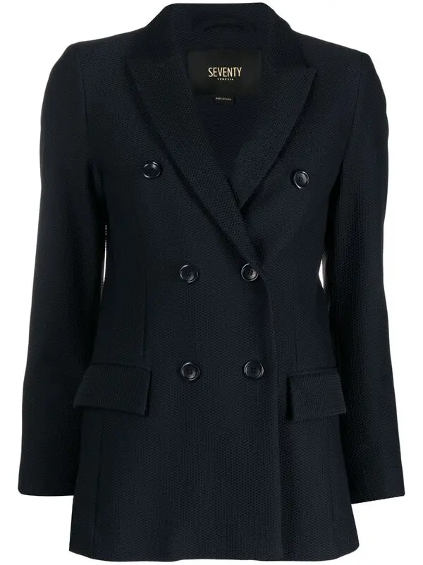Seventy Double-breasted Tailored Blazer - Blue