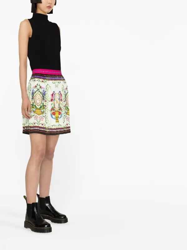 Versace V-emblem Garden Miniskirt