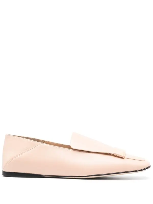 SERGIO ROSSI Logo-plaque Flat Loafers