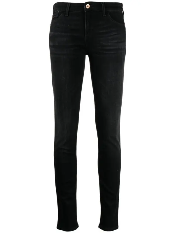 Emporio Armani Embroidered Logo Skinny Jeans