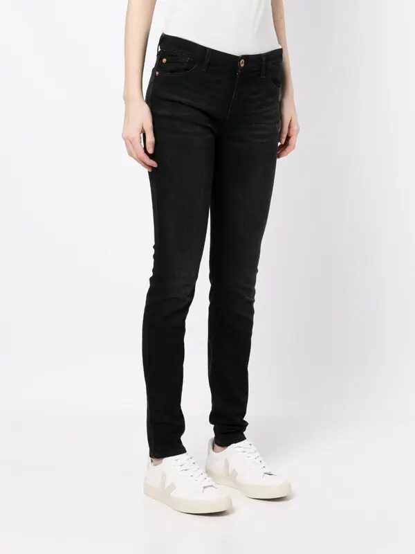 Emporio Armani Embroidered Logo Skinny Jeans
