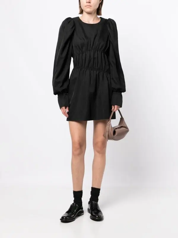 Goen.j Puffed-sleeves Ruched Dress
