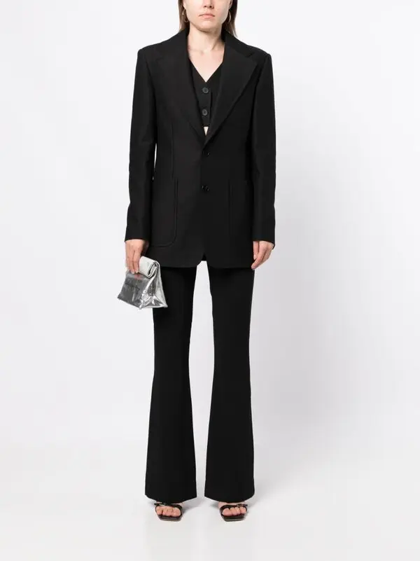 Goen.j Notched-lapels Single-breasted Blazer