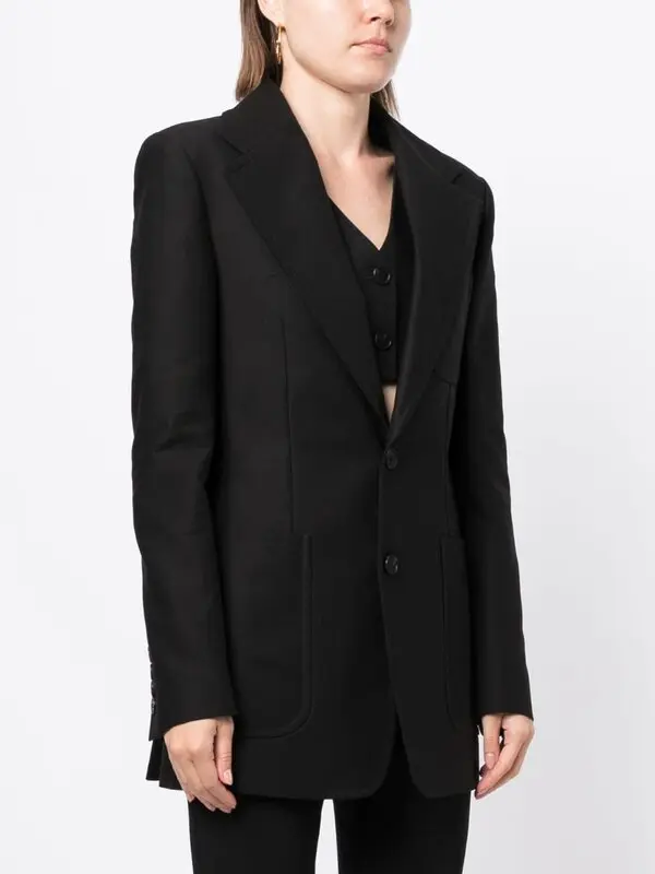 Goen.j Notched-lapels Single-breasted Blazer