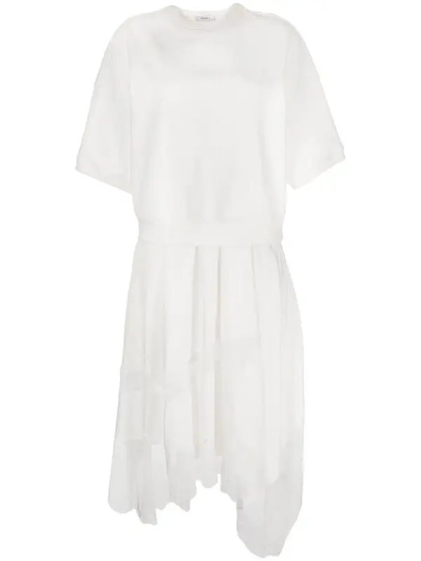Goen.j Layered Lace-trimmed Midi Dress