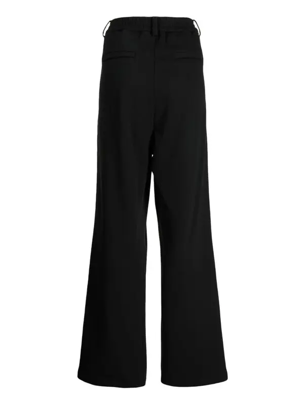 Goen.j Contrasting-panel Wide-leg Trousers - Black